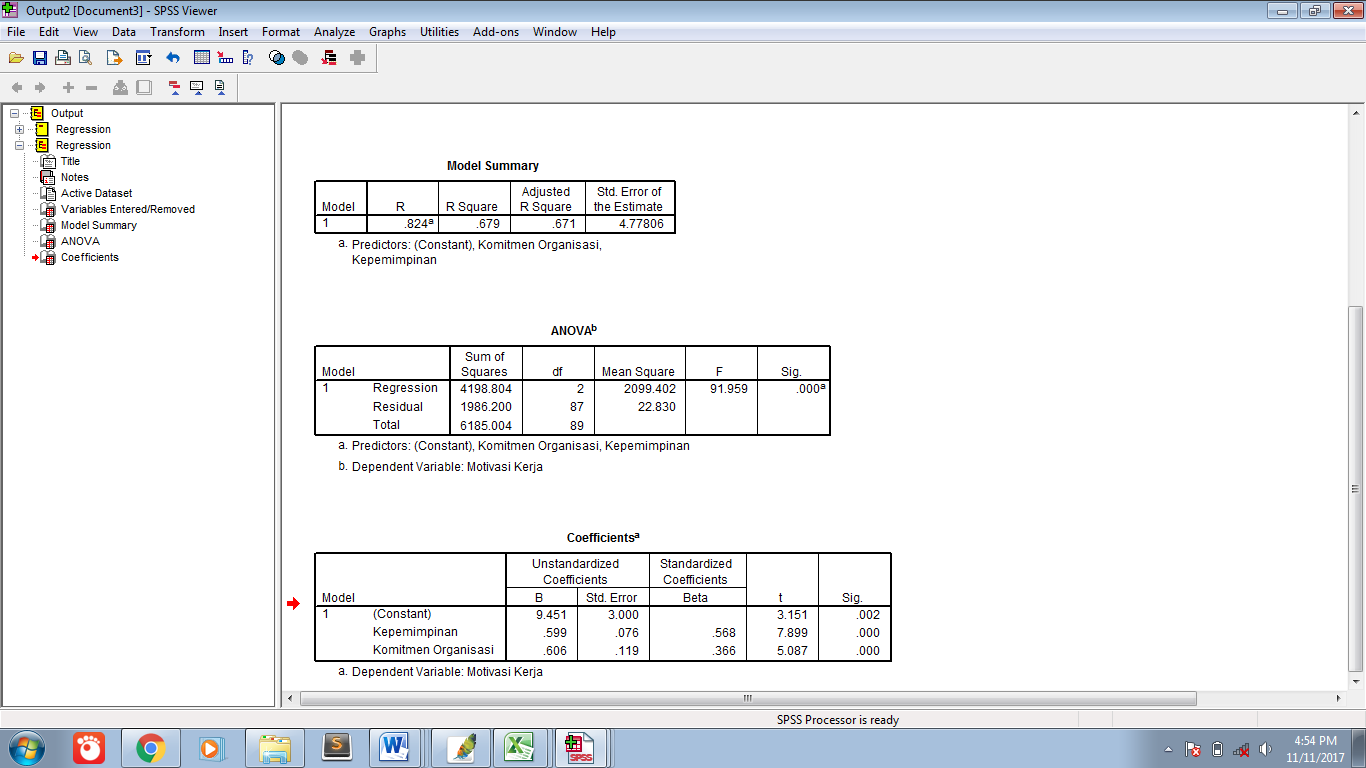 Analisis Jalur (Path) Dengan SPSS | MobileStatistik.Com